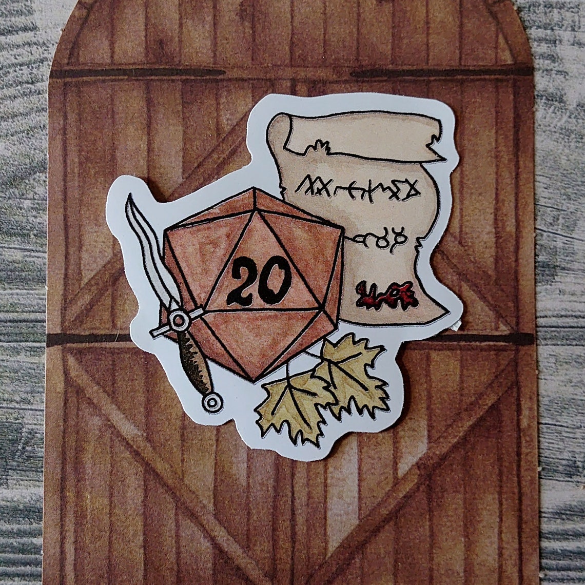 Dnd Sticker Warlock Sticker D20 With Pergament Different - Etsy