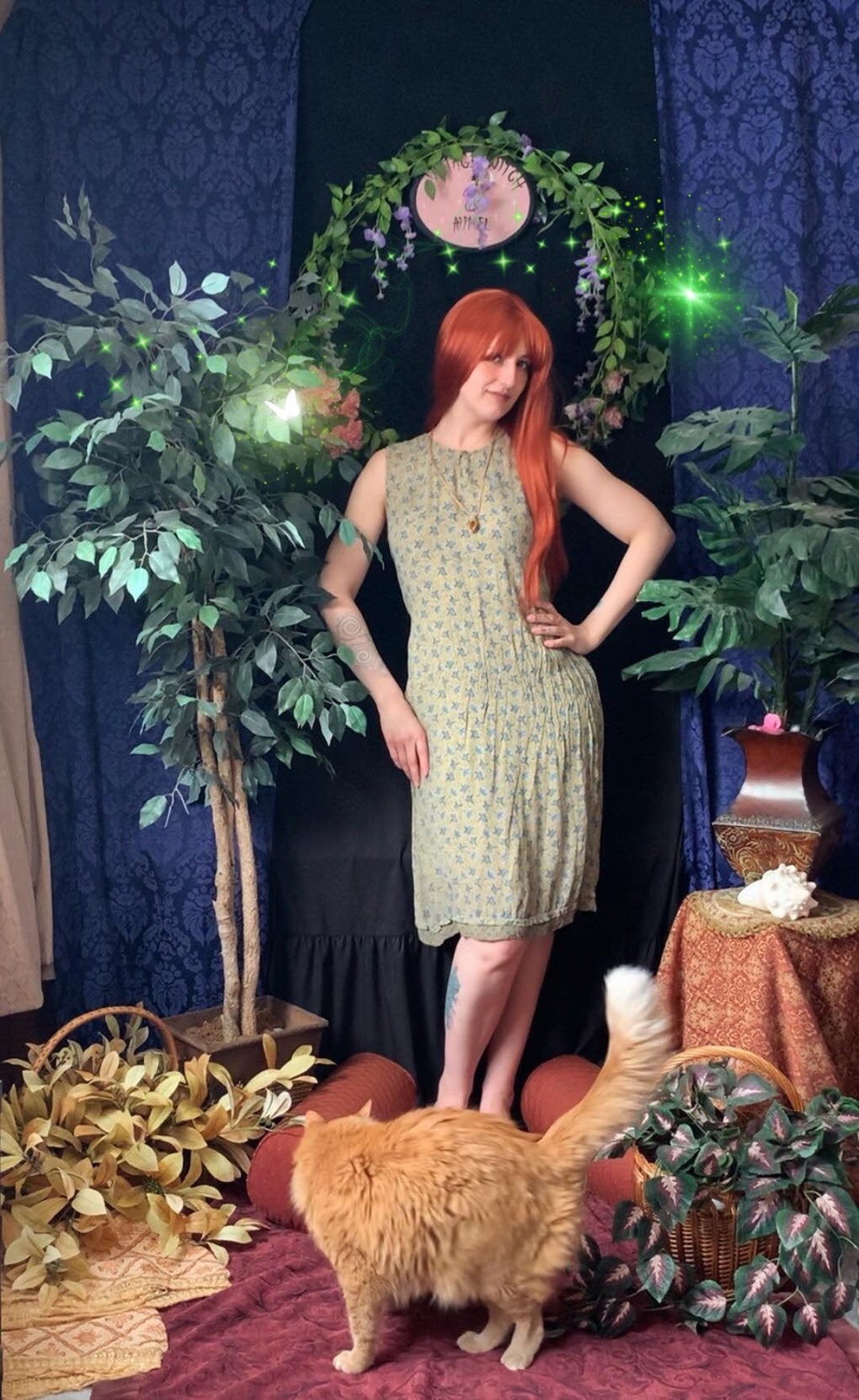 Vintage 2000s April Cornell Spring Floral Cottagecore Dress Gilly Owens ...