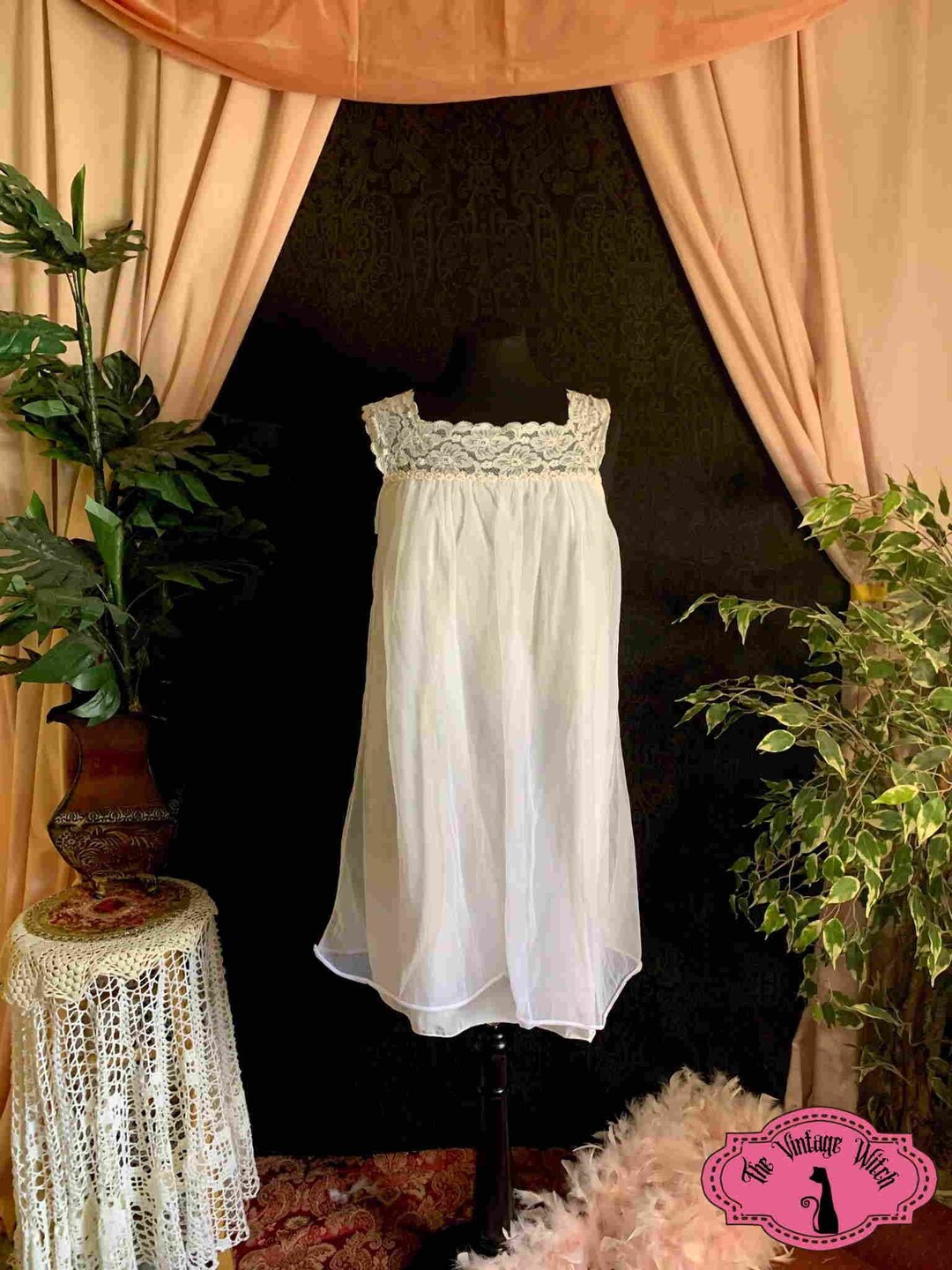 Vintage 1960s Patricia Maternity Style Babydoll Nighty Hippie ...