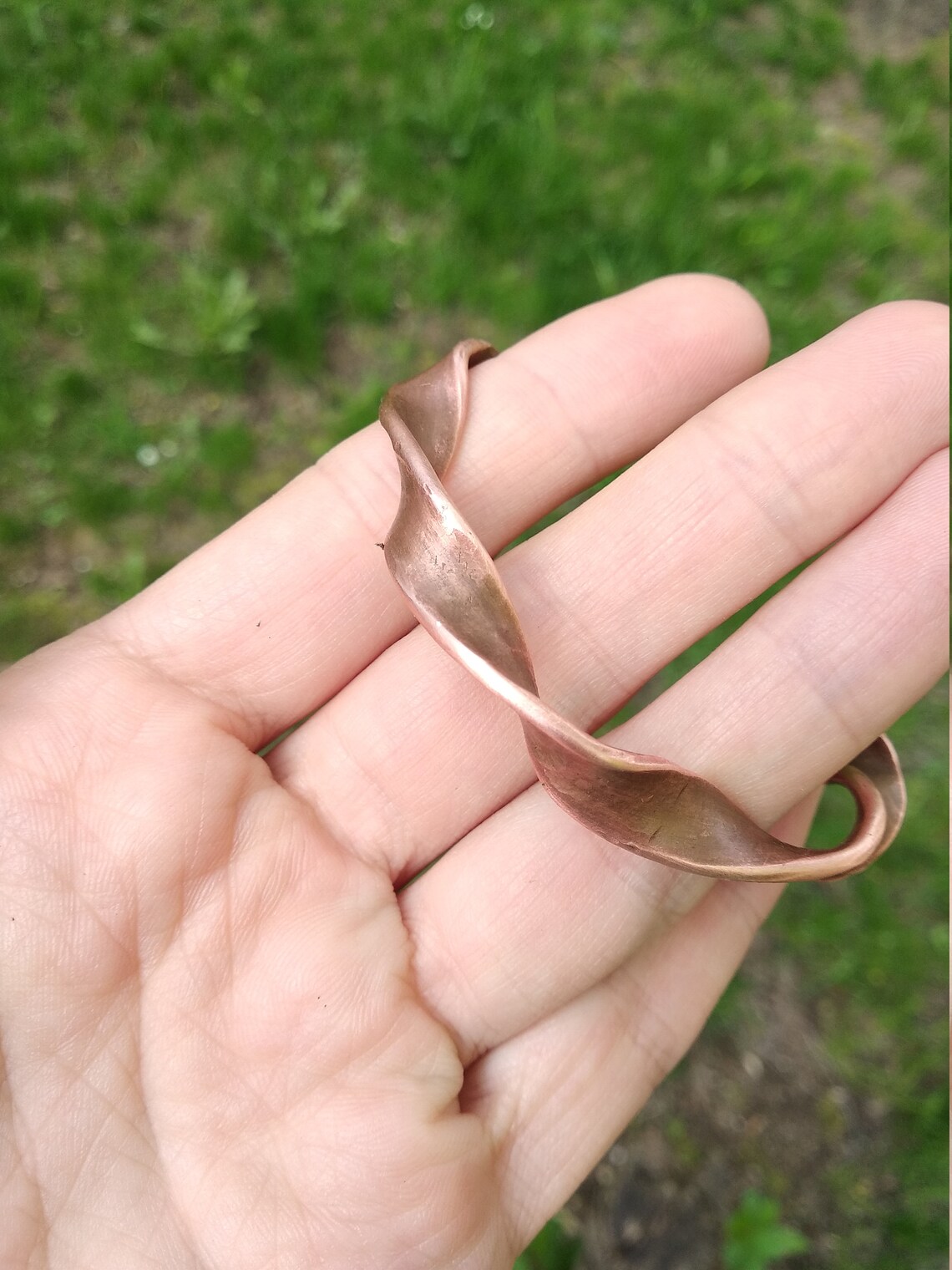 Twisted Copper Bangle Polished Copper Bracelet Recycled Pure | Etsy