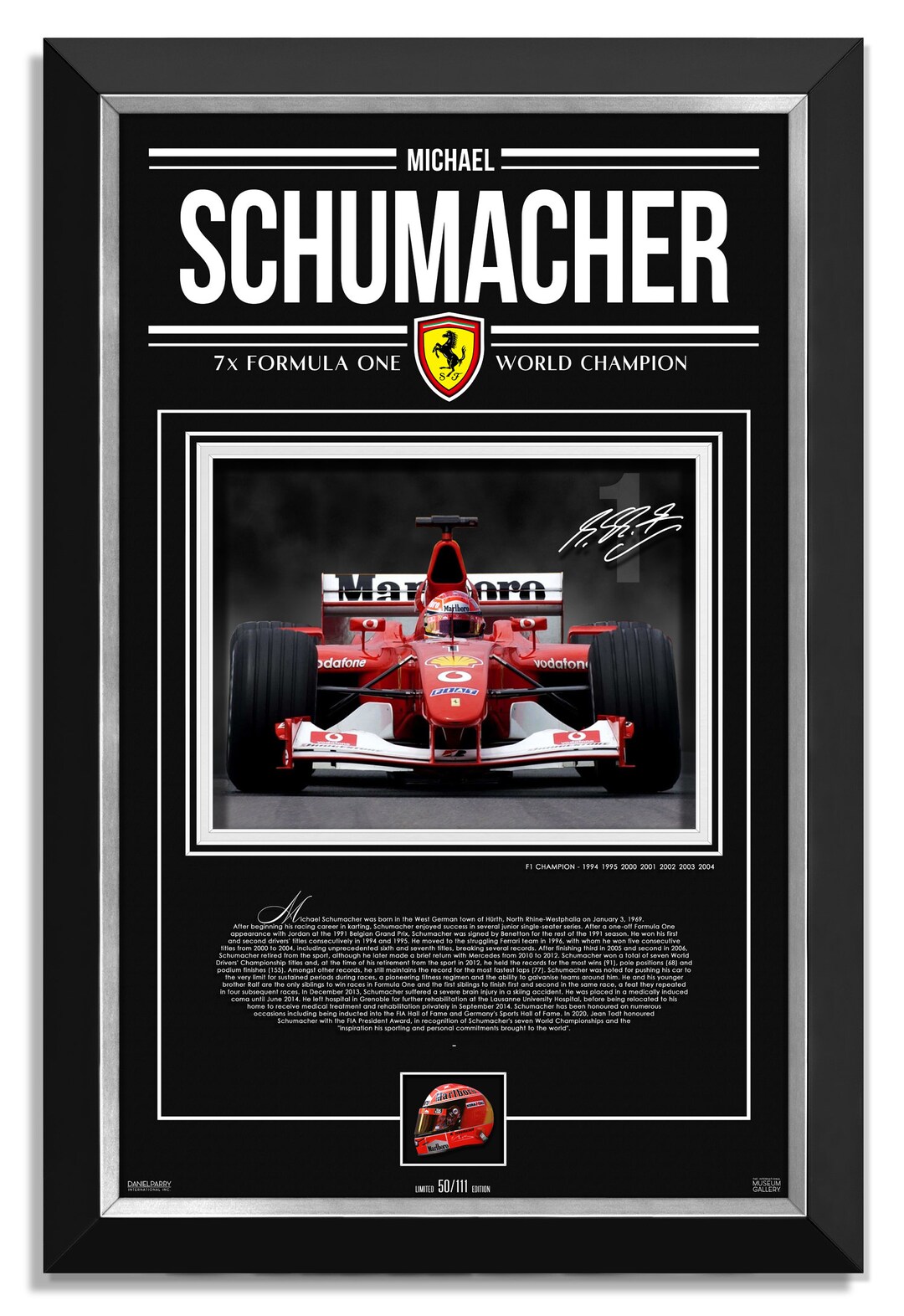 Michael Schumacher F1 Ferrari Facsimile Signed Autographed - Etsy