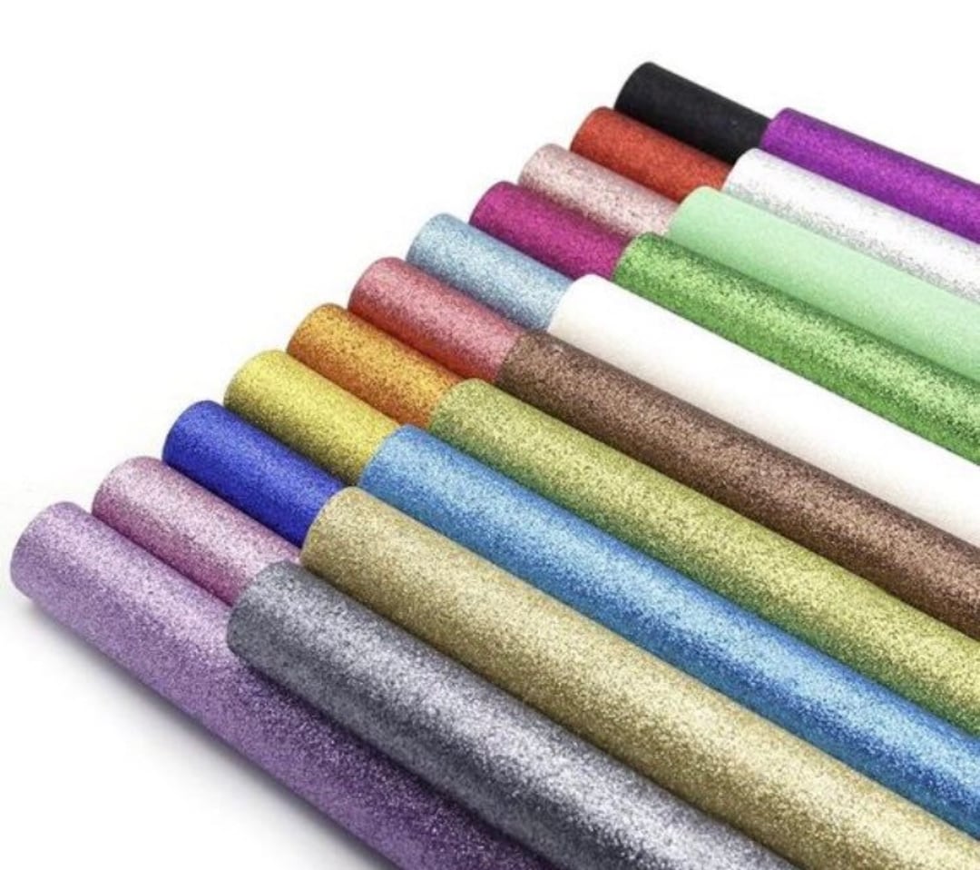 Fine Glitter Faux Leather Sheet, Synthetic Leather for Crafts, Beading ...