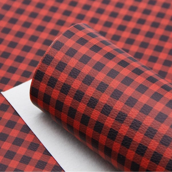 Plaid Leather Earrings - Etsy