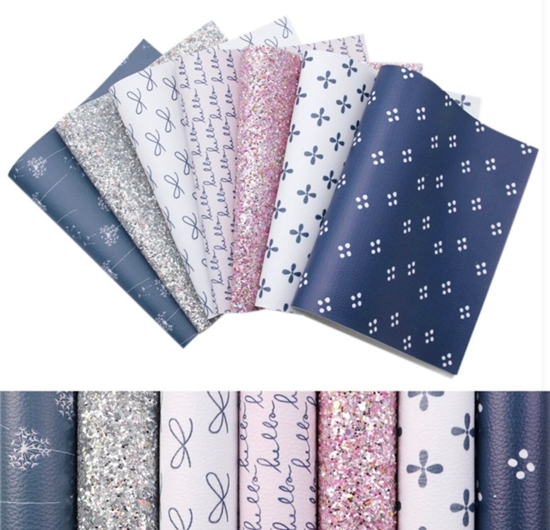 Assorted Designer Pattern Sheets, Faux Leather Sheets, Synthetic ...