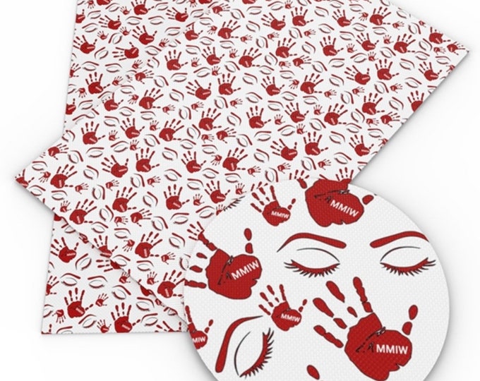 MMIW Pattern Faux Leather Sheet, Synthetic Leather for Crafts, Earrings ...