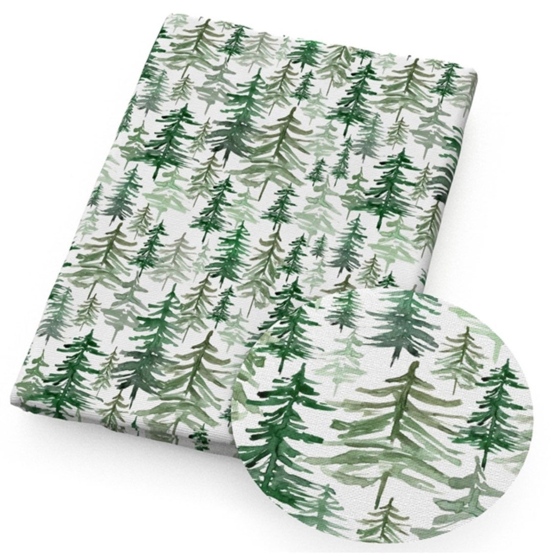Spruce Tree Faux Leather Sheet, Christmas Tree Synthetic Leather for ...