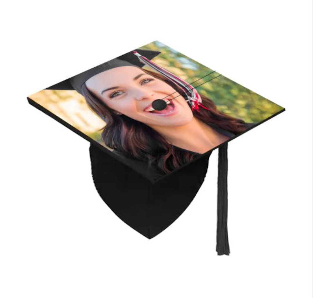 Custom Graduation Hat Topper Photo Frame Board - Etsy