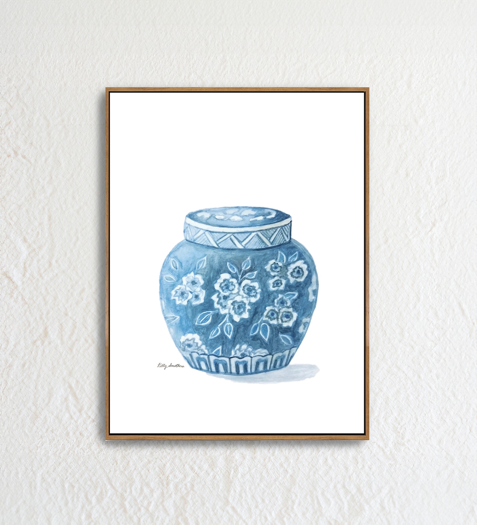 Watercolor Ginger Jar No. 2 Art Print Grandmillenial Decor Draft - Etsy