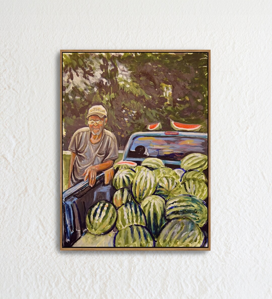 Watermelon Man Art Print on Paper by Kitty Smothers - Etsy