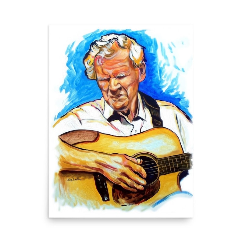 Doc Watson Art Print by Kitty Smothers - Etsy