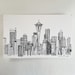 Seattle, Washington Drawing Print; Seattle Art; Seattle Print; 5x8 Inch ...