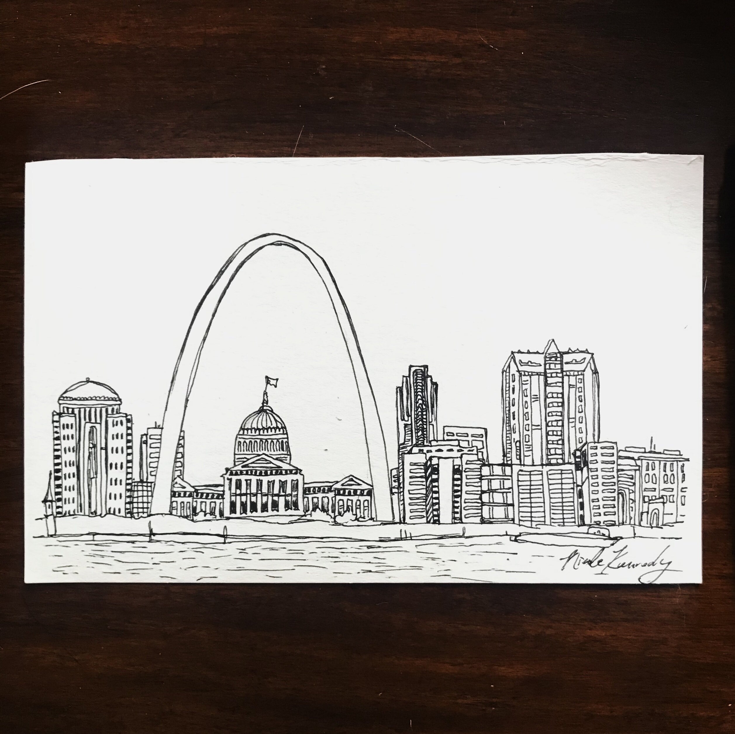 St. Louis, Missouri Skyline Drawing - Etsy