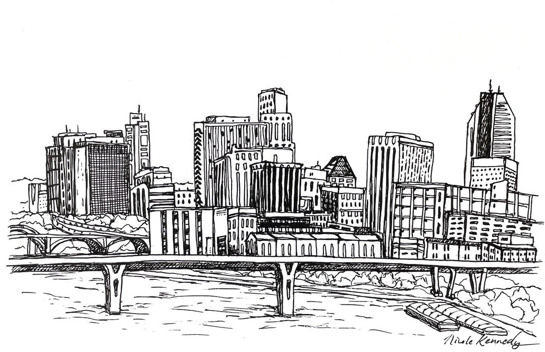 St. Paul, Minnesota Drawing Print; St. Paul Print - Etsy