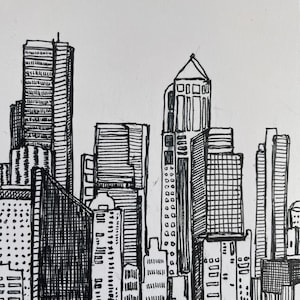 Seattle, Washington Drawing Print; Seattle Art; Seattle Print; 5x8 Inch ...