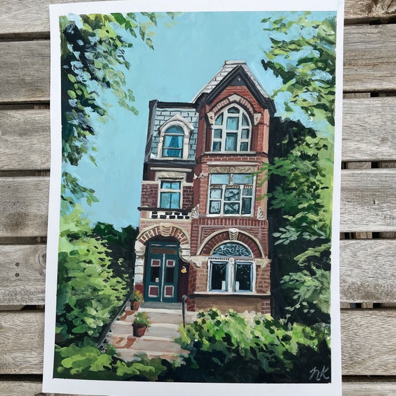 Custom House Painting Custom House Portrait Our First Home | Etsy