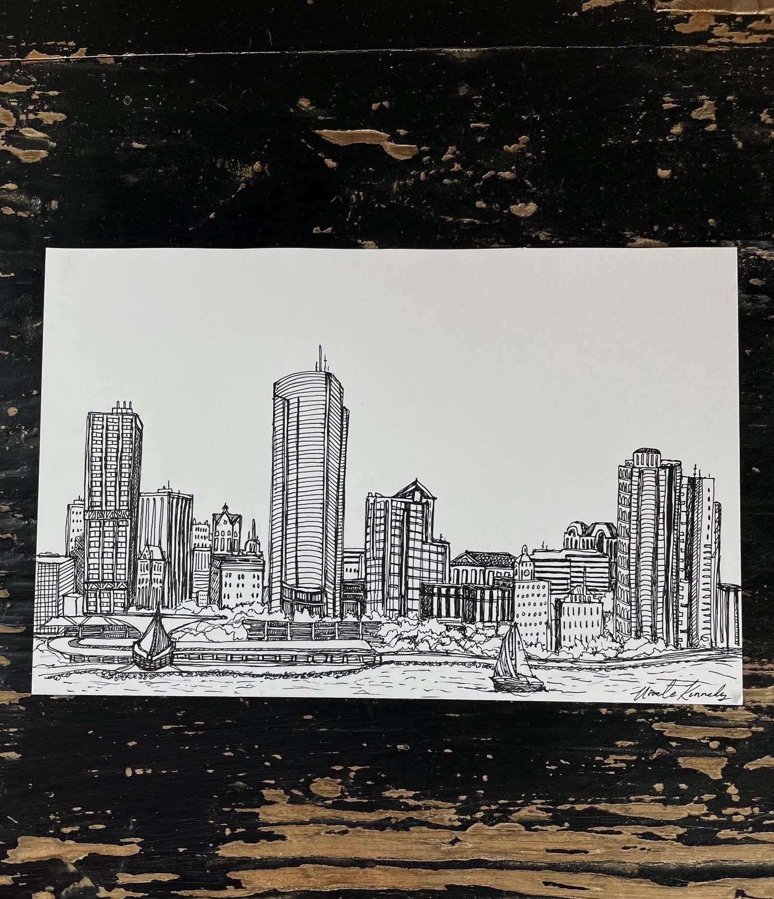 Milwaukee, Wisconsin Drawing Print; Milwaukee DIGITAL DOWNLOAD - Etsy