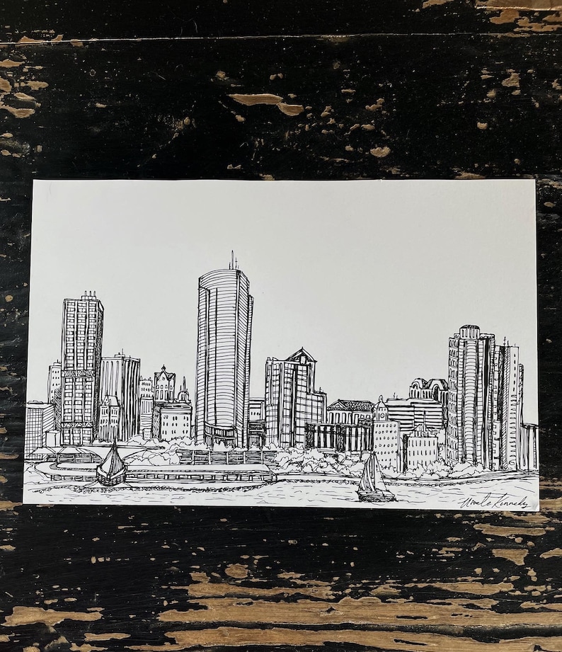 Milwaukee, Wisconsin Drawing Print; Milwaukee DIGITAL DOWNLOAD - Etsy