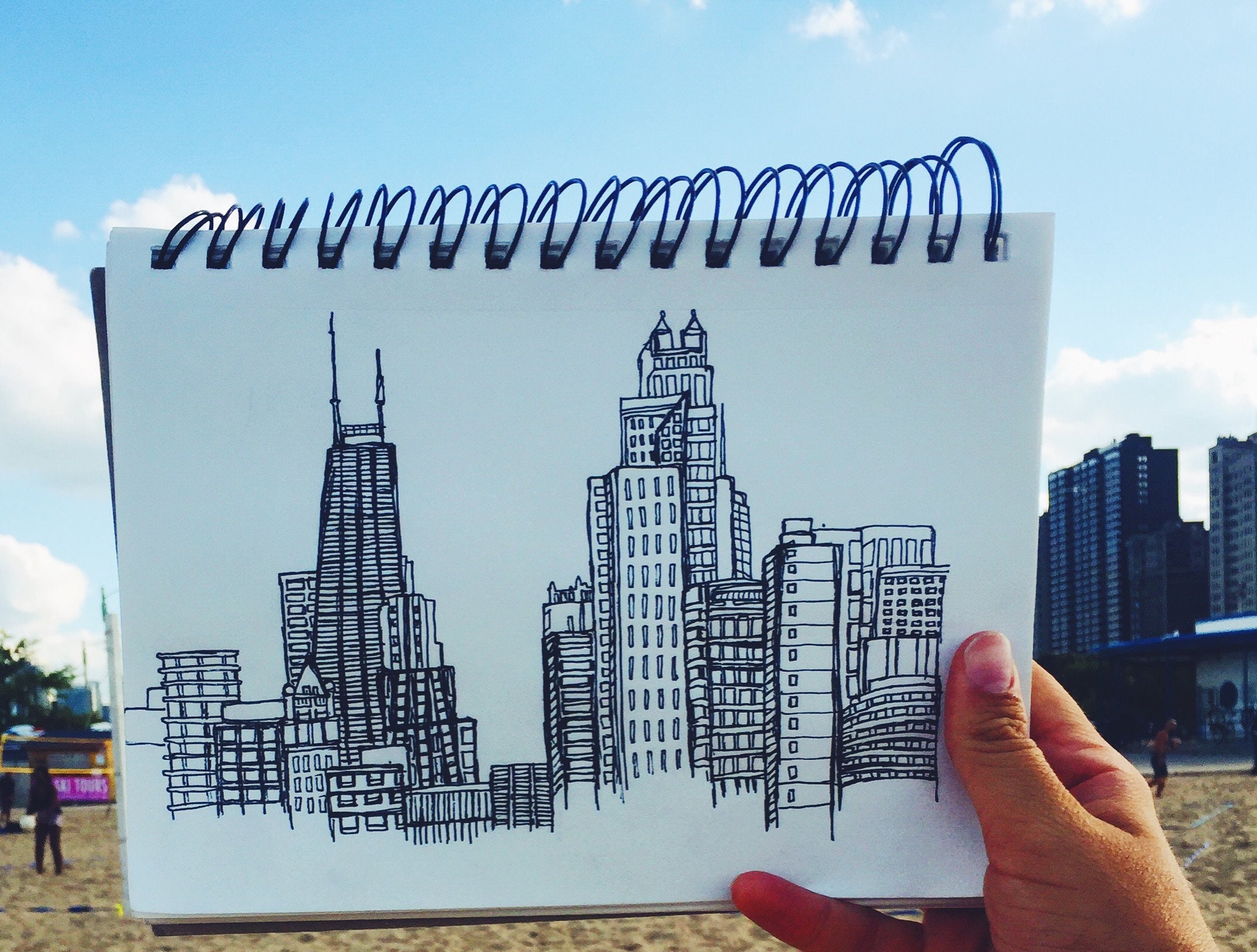 Chicago, Illinois Skyline Drawing Digital Download - Etsy