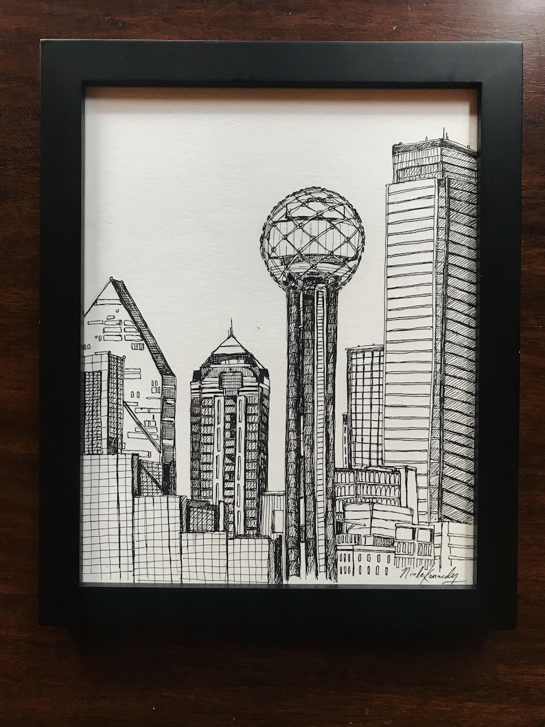 Downtown Dallas, Texas Skyline - Download - Etsy