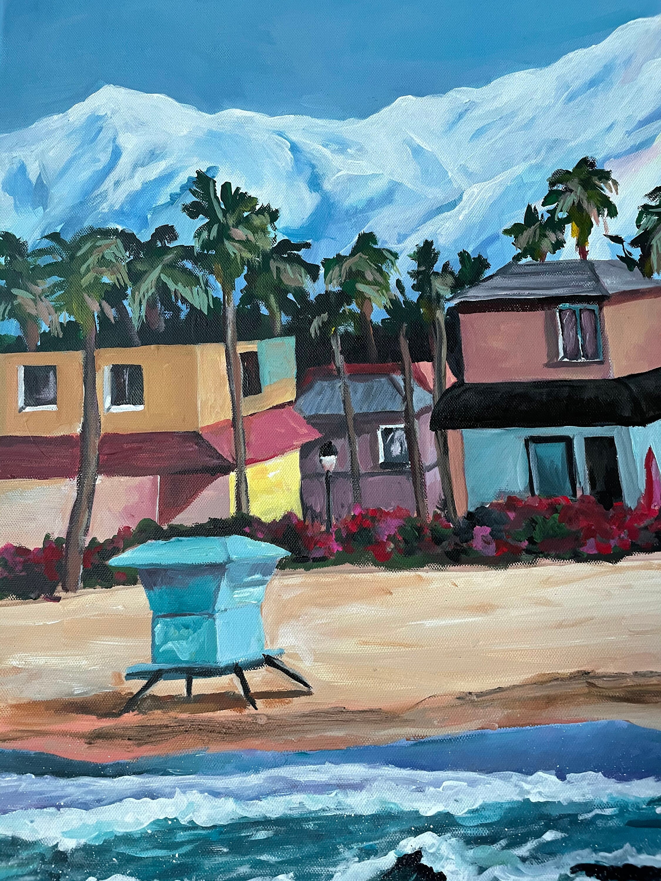 California Beach Painting - Digital Download, Surf, West Coast Beach ...