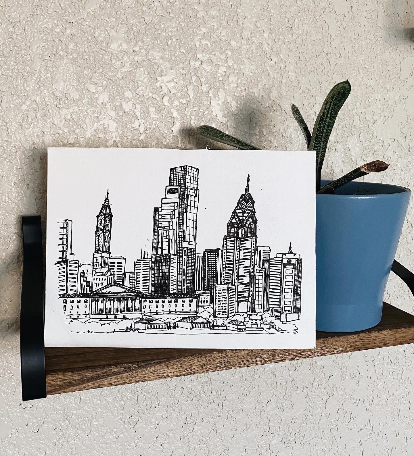 Philadelphia, Pennsylvania Skyline Drawing - Etsy