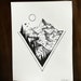 Geometric Mountain Drawing DIGITAL DOWNLOAD - Etsy