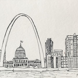 St. Louis, Missouri Skyline Drawing - Etsy