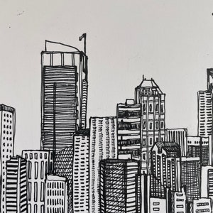Seattle, Washington Drawing Print; Seattle Art; Seattle Print; 5x8 Inch ...