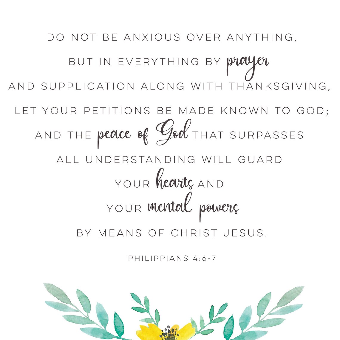 Printable Art - NWT Philippians 4:6-7 Do Not Be Anxious Over Anything ...