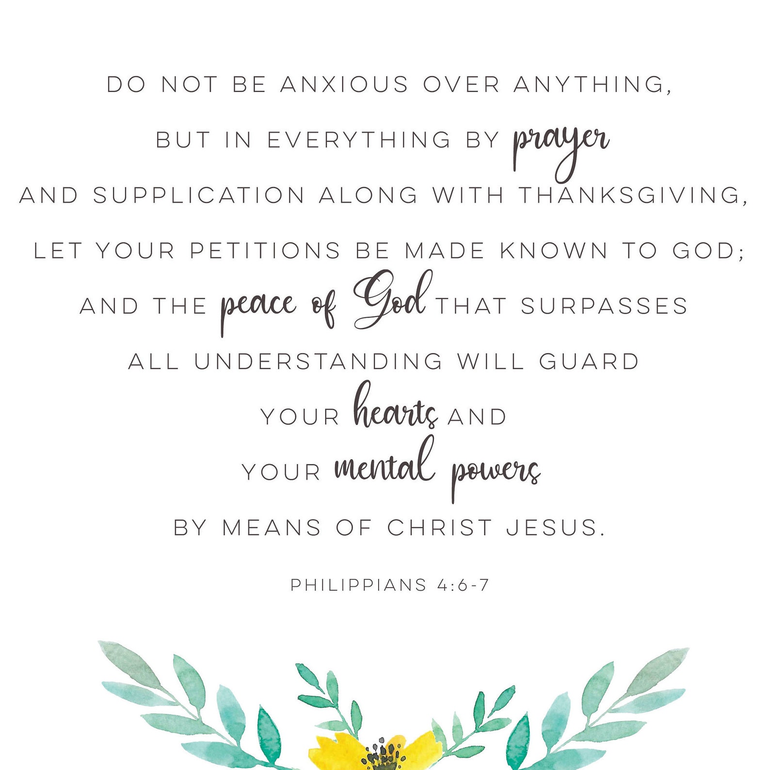 Printable Art - NWT Philippians 4:6-7 Do Not Be Anxious Over Anything ...