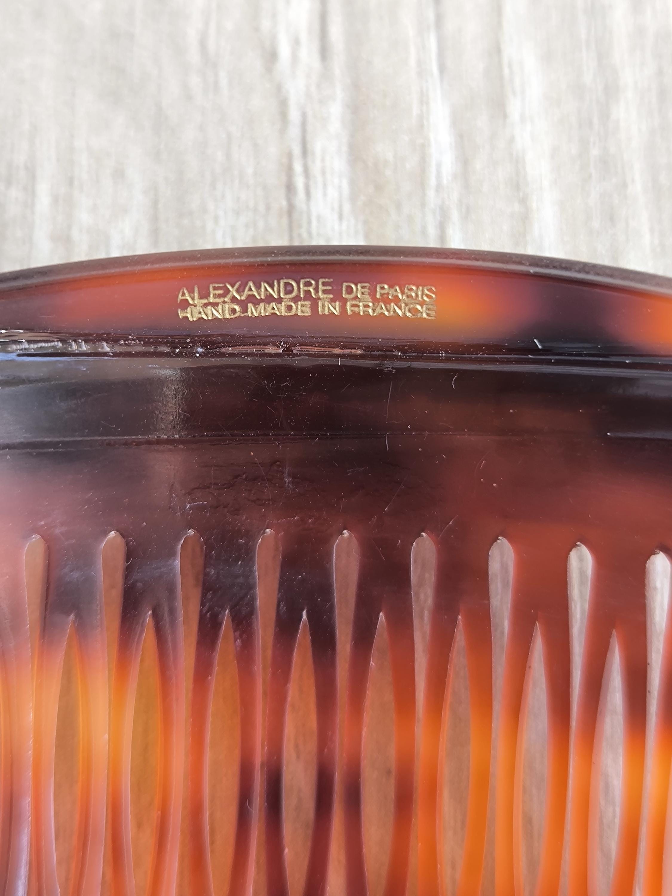 RARE Alexandre De Paris Brown Vintage Hair Comb, Deadstock RARE Alexandre De Paris Brown Vintage Hair Comb, Deadstock