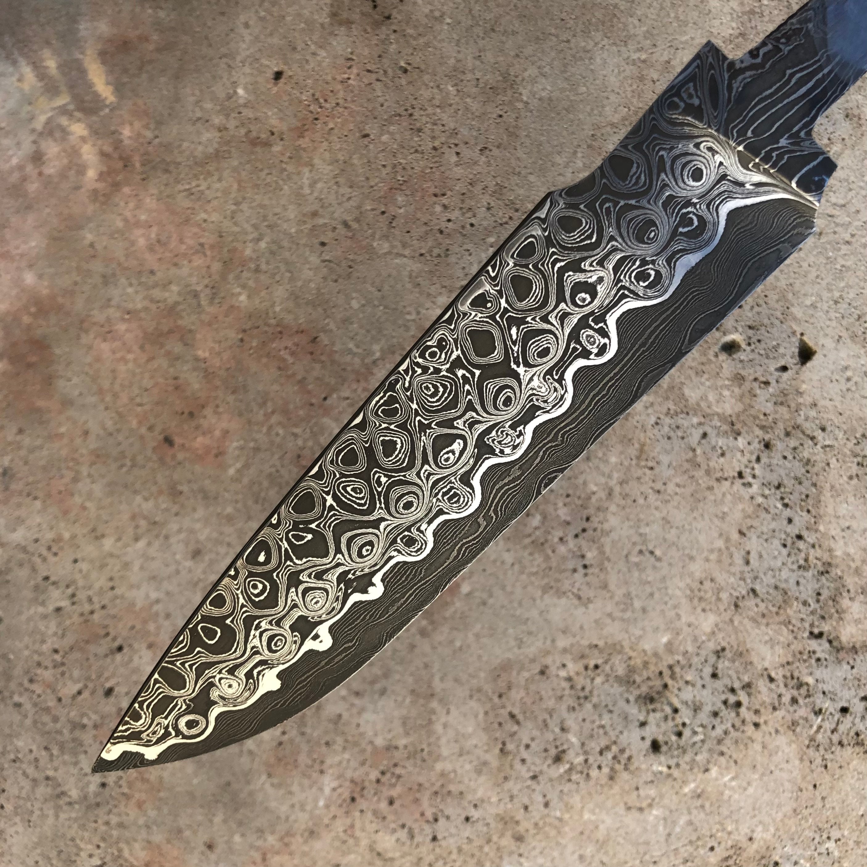 Laminated 18 cm Damascus Steel Blade with Nickel Custom | Etsy