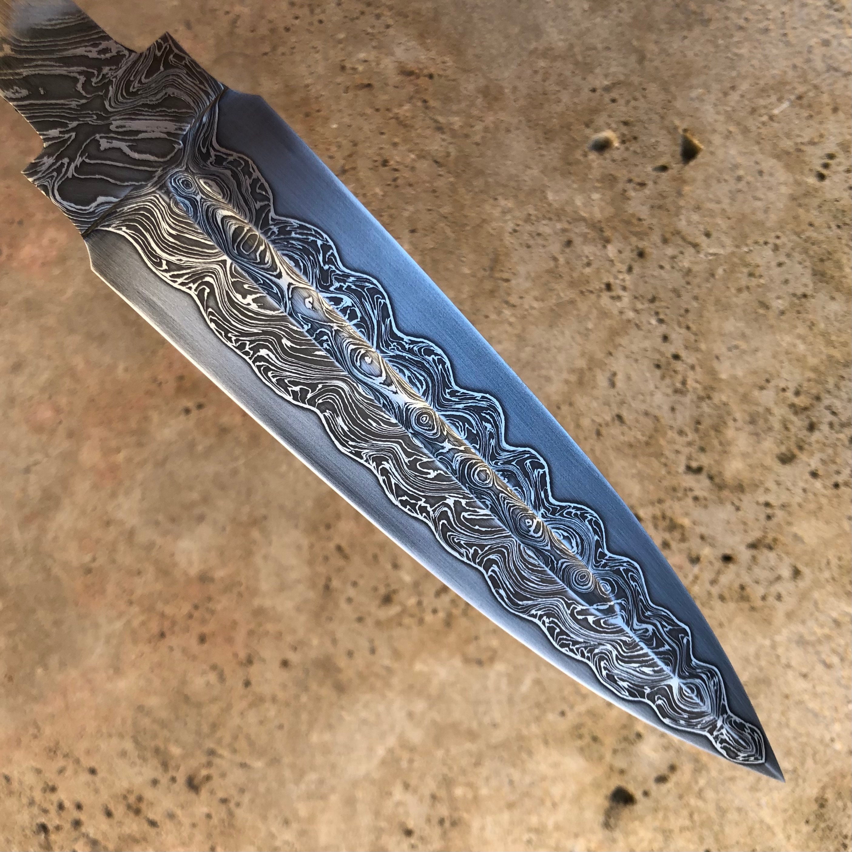 DAGGER 16 cm 6.2 Laminated Damascus Steel Blade with | Etsy