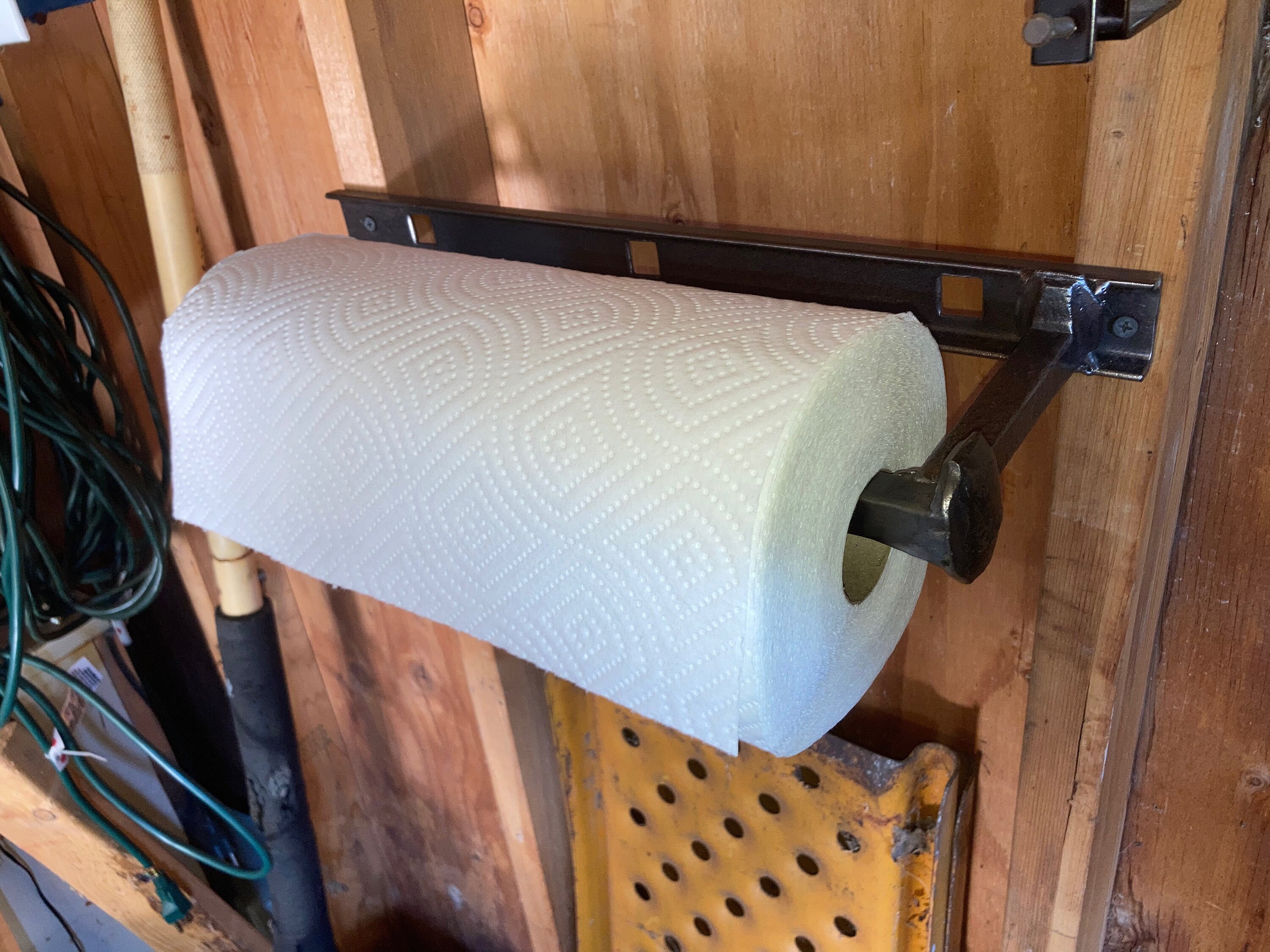 Rustic Wall Mounted Railroad Spike Paper Towel Holder Etsy