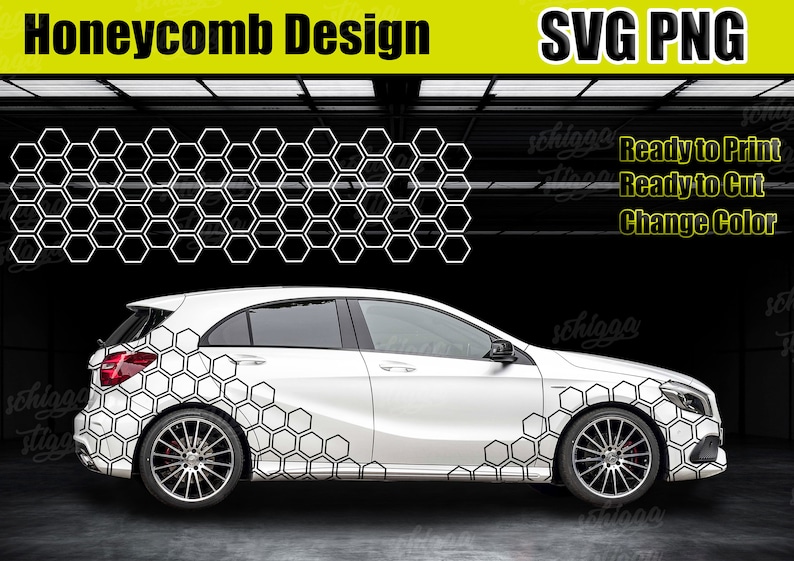 Car Racing Decal Honeycomb Sticker Designs | Digital Download | Racing ...