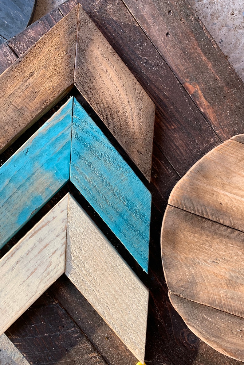 Set of 3 Rustic Chevron Arrow Wall Art - Etsy