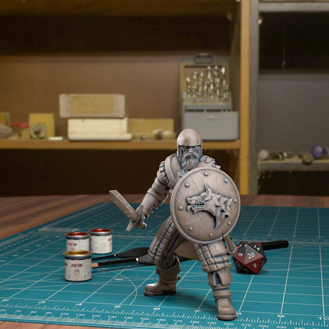 Infantry Solider Resin Miniature Fantasy Tabletop Games Dnd Dungeon and ...