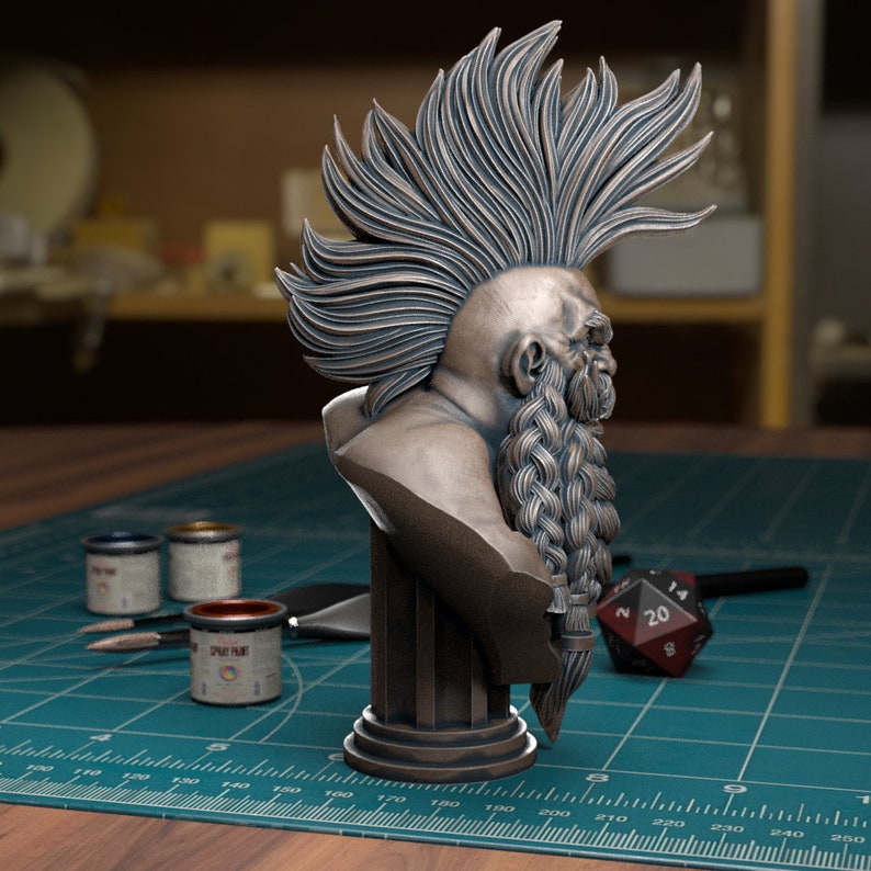 Dwarf Mohawk Bust - Resin Miniature | Fantasy Tabletop Games | Dnd ...