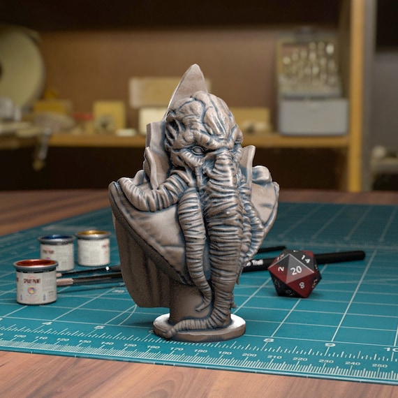 Brainflayer Bust Resin Miniature Fantasy Tabletop Games - Etsy