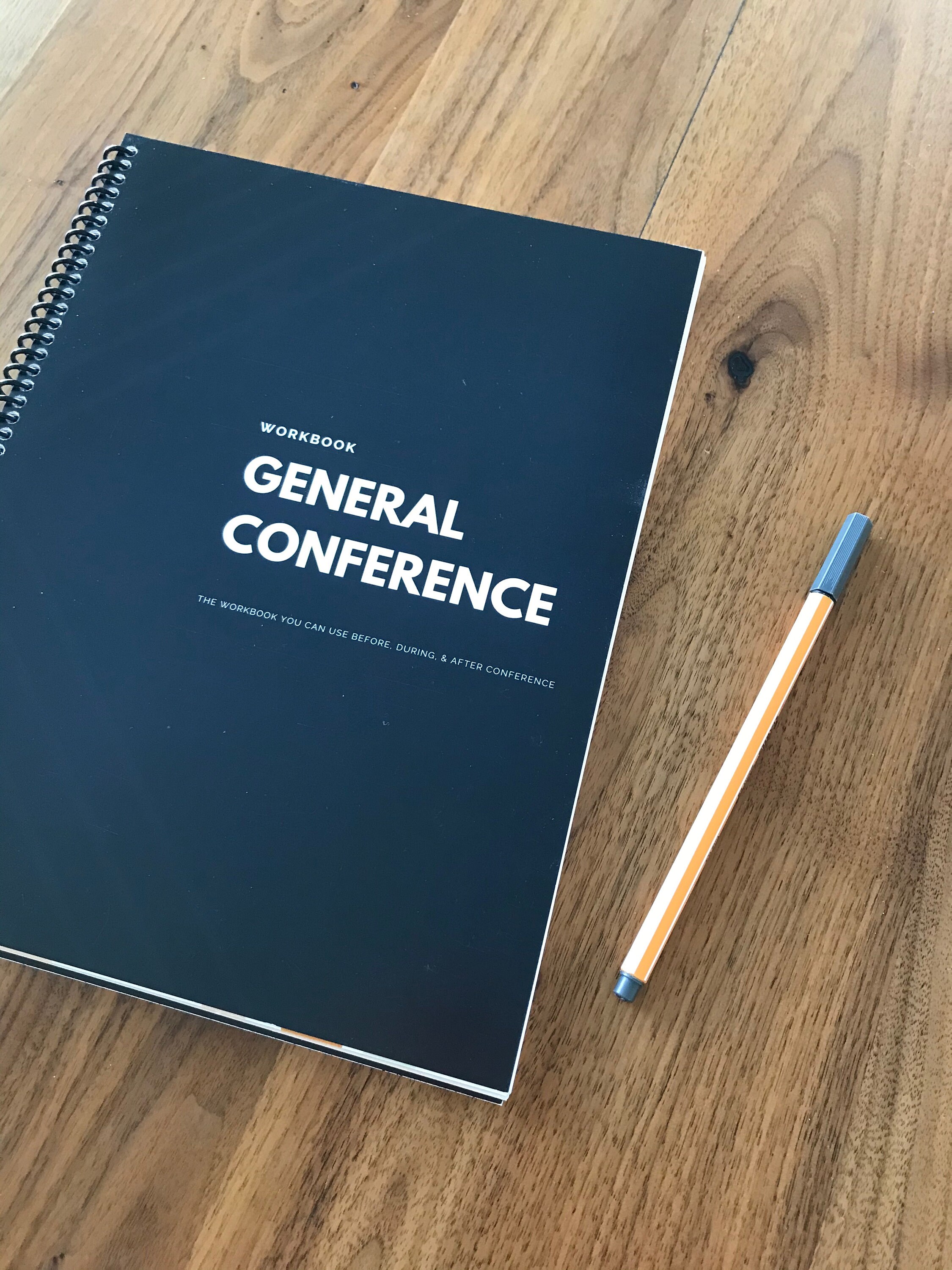 DOWNLOAD General Conference Workbook - Black & White Geometric - Etsy
