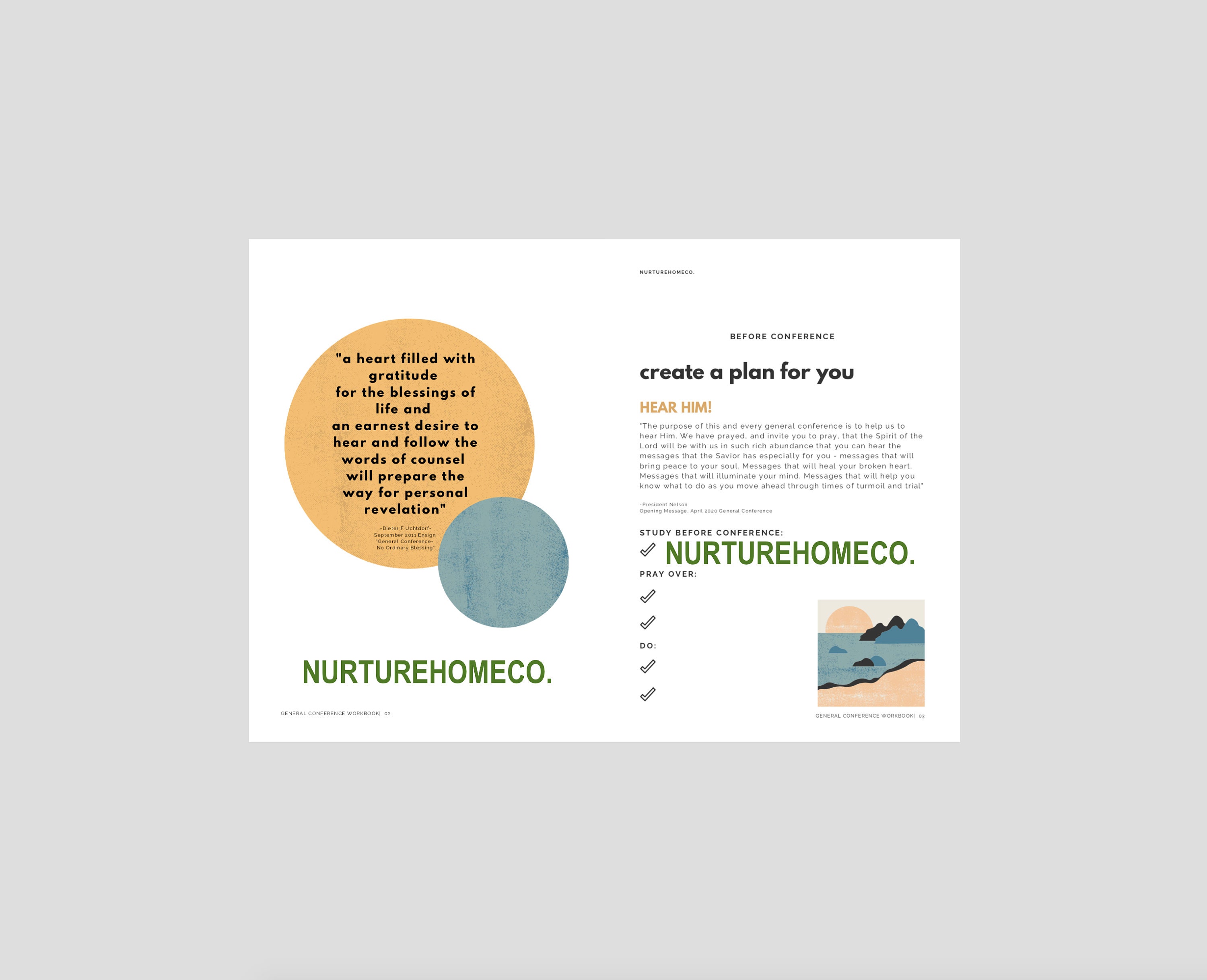 DOWNLOAD General Conference Workbook - Beach Design - Etsy