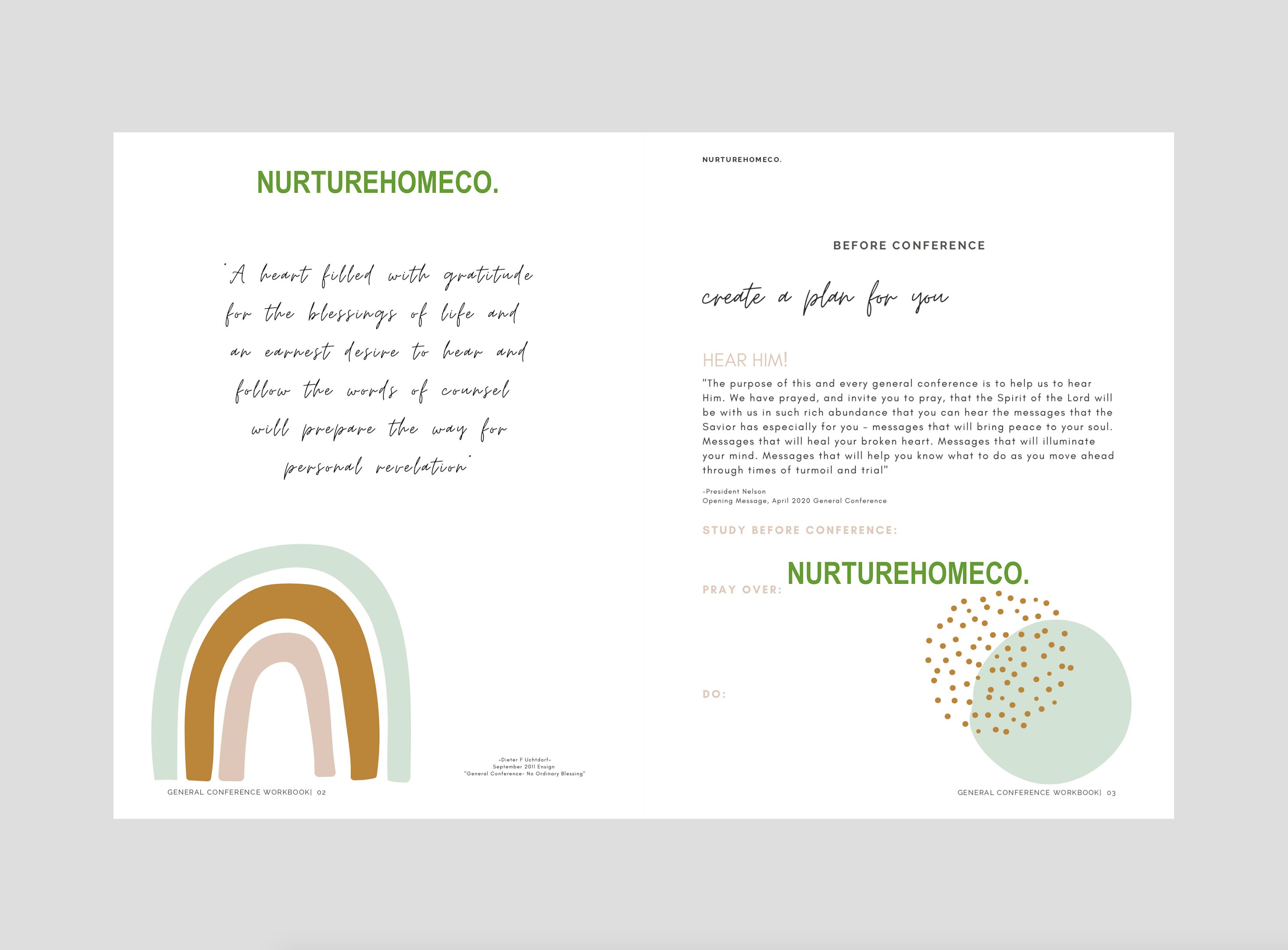 DOWNLOAD General Conference Workbook - Rainbow Design - Etsy