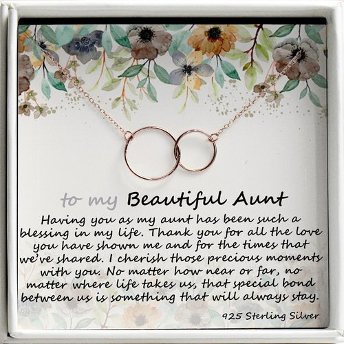 Aunt Gifts Gift for Aunt Auntie Gift Aunt Necklace 3 Ring - Etsy