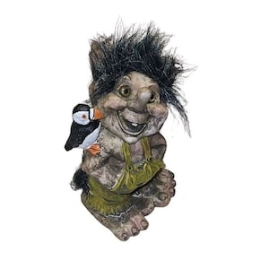 Vintage Nyform Troll Collectible Figurine With Puffin Handcrafted ...