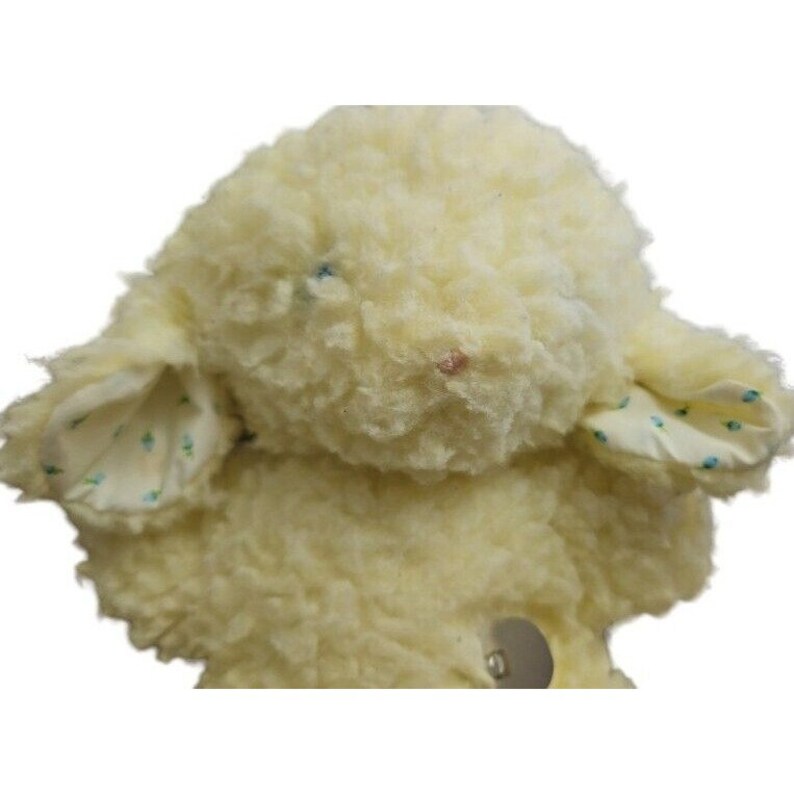 Vintage Eden Musical Lamb Plush Cream Sherpa Blue Floral Ears - Etsy