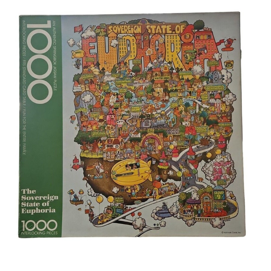 Springbok Puzzle the Sovereign State of Euphoria 1000 Pc Vintage USA Complete - Etsy