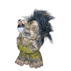 Vintage Nyform Troll Collectible Figurine With Puffin Handcrafted ...