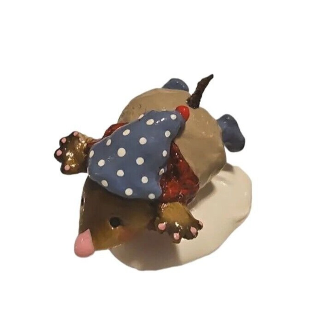 Wee Forest Folk Moles Belly Whopper Blue Hat Figurine Vtg 1996 Peterson ...