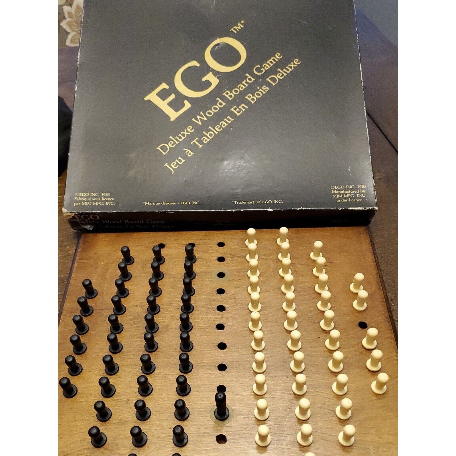 Vintage EGO Deluxe Strategy Game Wood Board Canada 1983 - Etsy