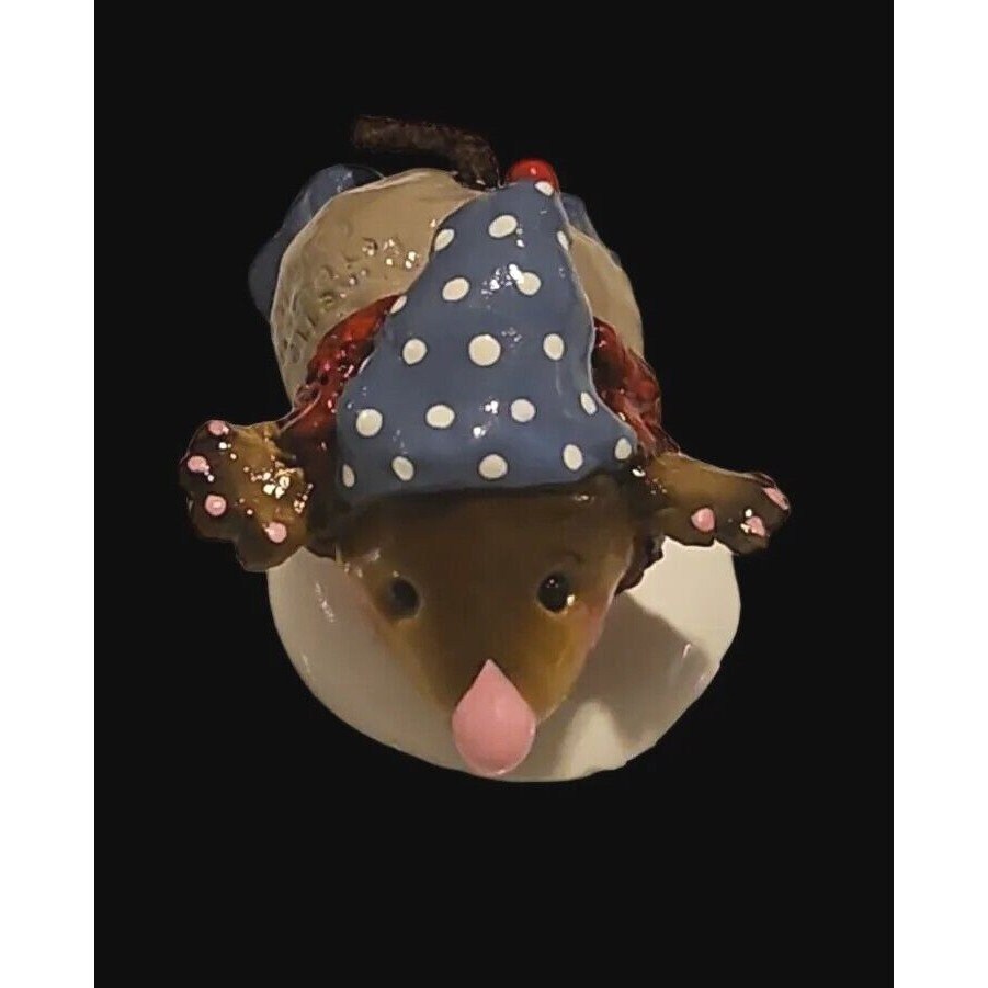 Wee Forest Folk Moles Belly Whopper Blue Hat Figurine Vtg 1996 Peterson ...